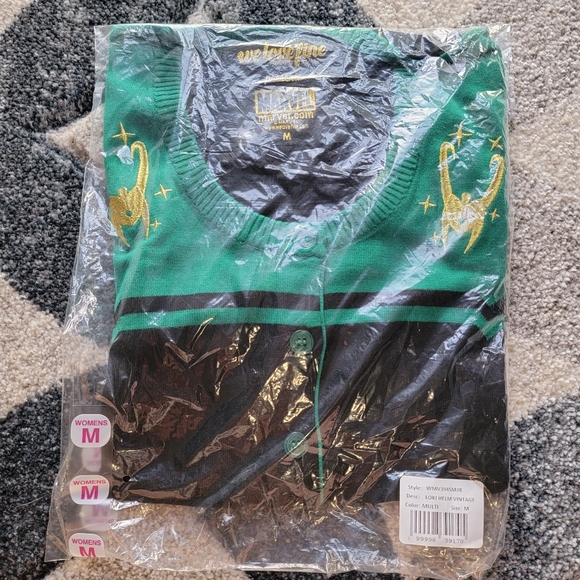Marvel | Sweaters | New Loki Marvel Size M Cardigan Sweater Pinup ...